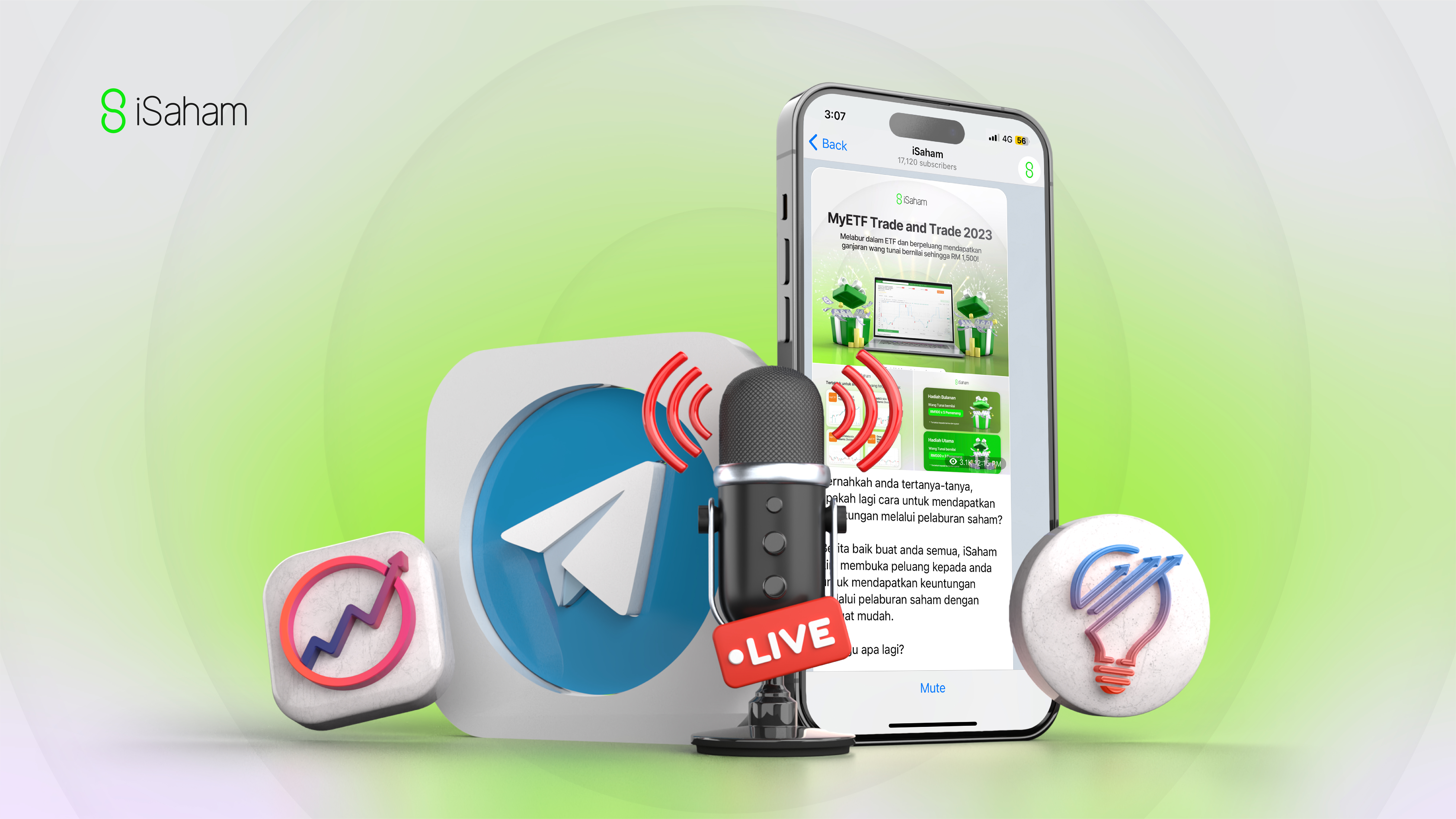 Cara Sertai Sesi Live iSaham di Telegram